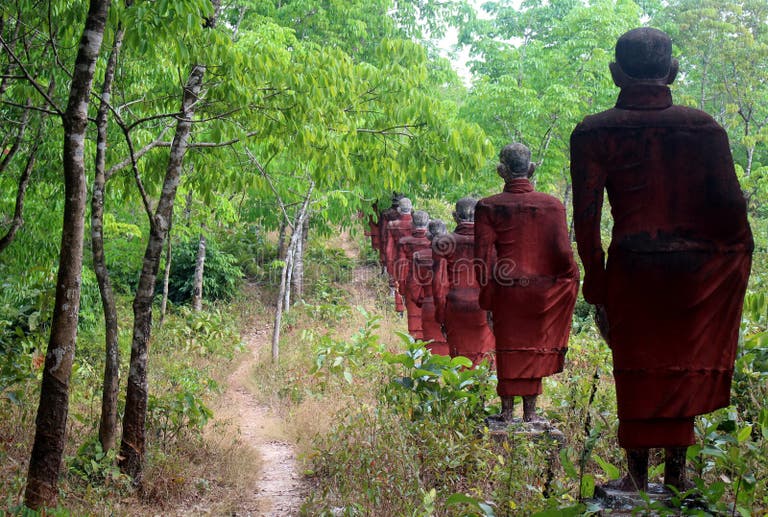 Monk statues stock image. Image of burma, religion, waiting - 42063373