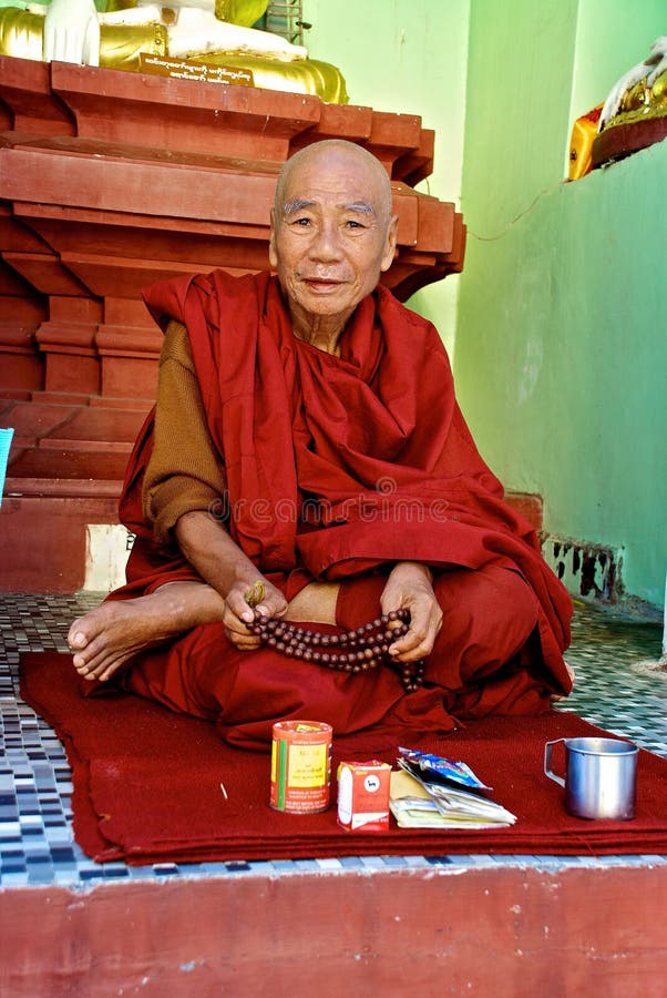 Monk at the temple editorial photo. Image of exoticism - 25799921