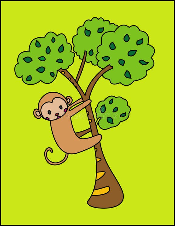 Monkey Climbing Tree Stock Illustrations – 1,470 Monkey Climbing Tree ...