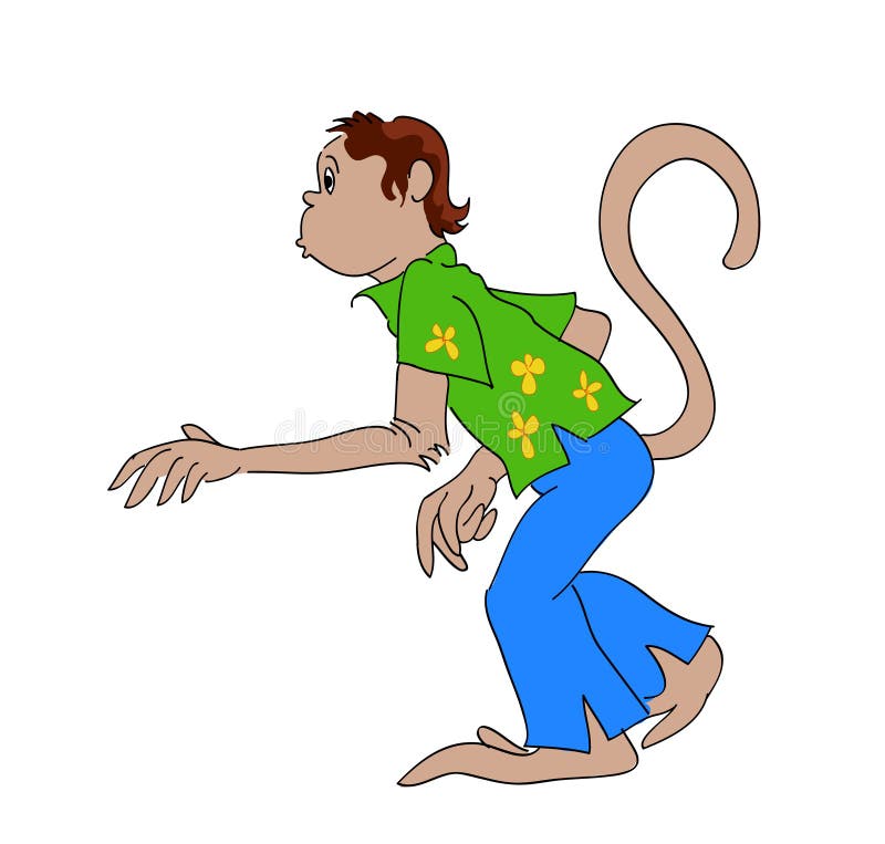 Monkey stock illustration. Illustration of cartoon, monkey - 7252270