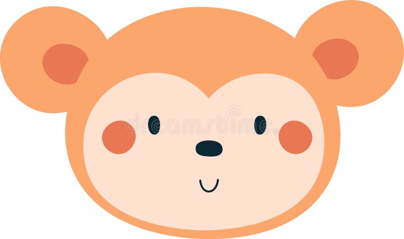 Monkey Animal Head stock vector. Illustration of bear - 299627885