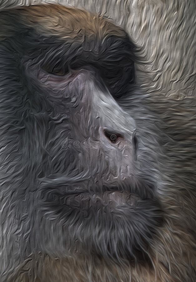 Monkey stock illustration. Illustration of wild, guerrilla - 69631107