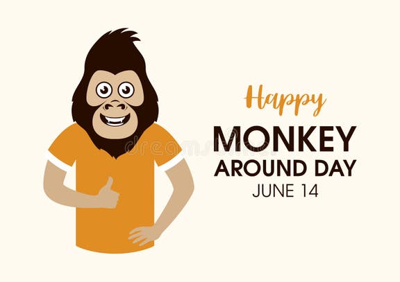 Monkey Around Day vector stock vector. Illustration of entertainment ...