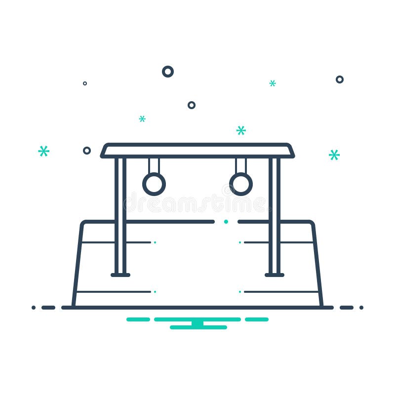 Black Mix Icon for Monkey Bar, Half Round and Round Stock Vector ...