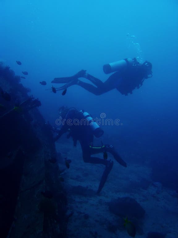 Monkey Beach Sabang Scuba Divers Stock Image - Image of professional ...