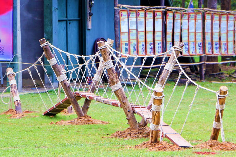 Monkey Bridge stock image. Image of anchor, spirit, scouts - 84387569