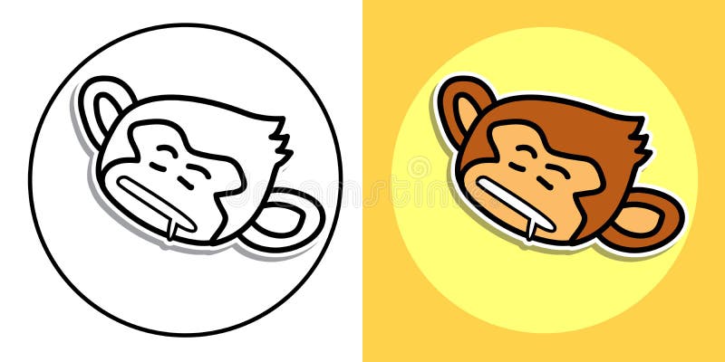 Monkey cartoon stock illustration. Illustration of monkey - 132312039