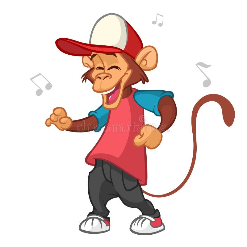 Cute Chimpanzee Dancing Stock Illustrations – 405 Cute Chimpanzee ...