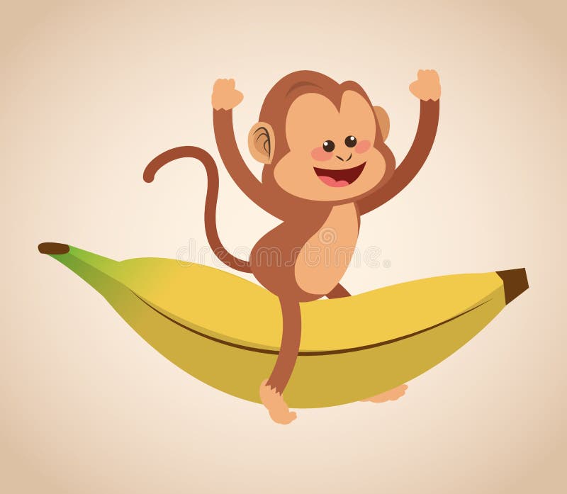 Monkey cartoon design stock illustration. Illustration of design - 67235176
