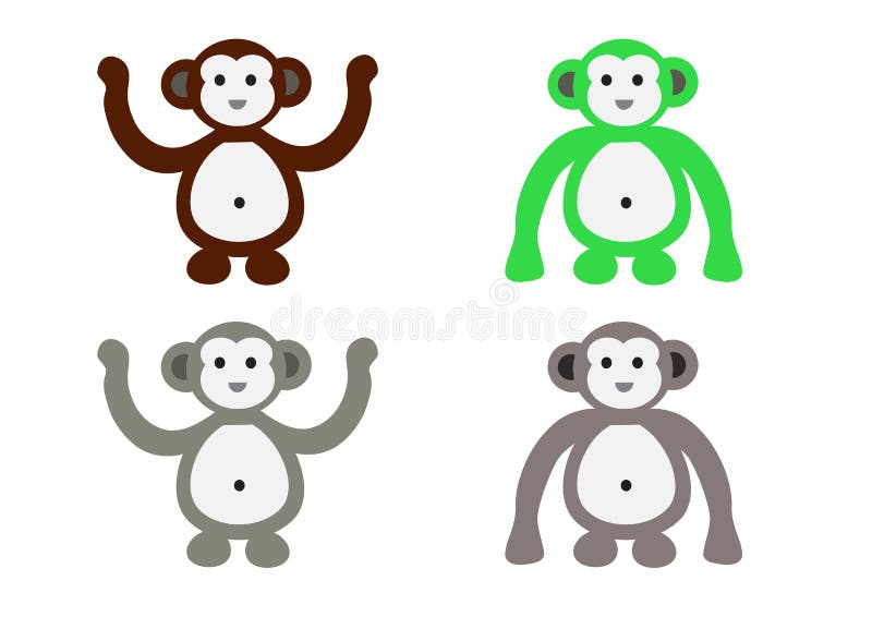 Monkey cartoon stock vector. Illustration of cheerful - 47273644