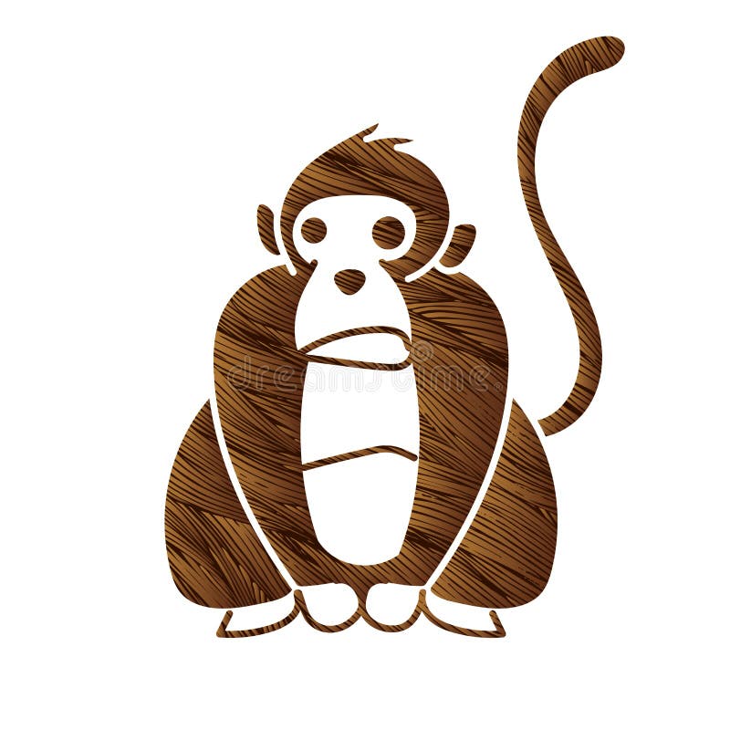 Monkey Cartoon Graphic Vector Stock Vector - Illustration of grunge ...