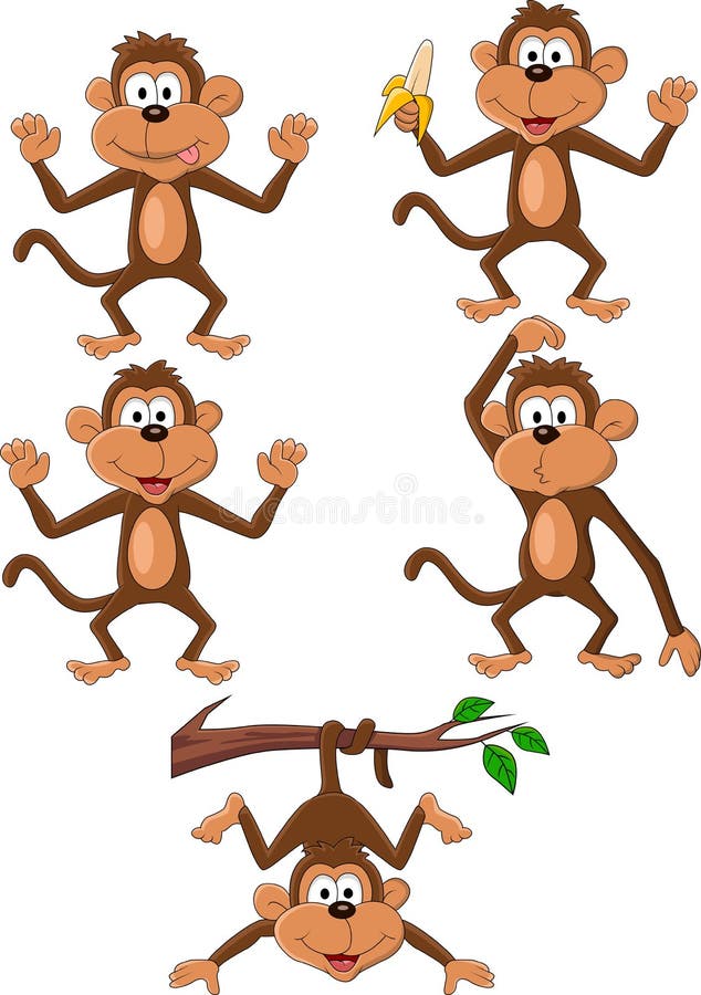 Cartoon Brown Monkey Stock Illustrations – 9,002 Cartoon Brown Monkey ...
