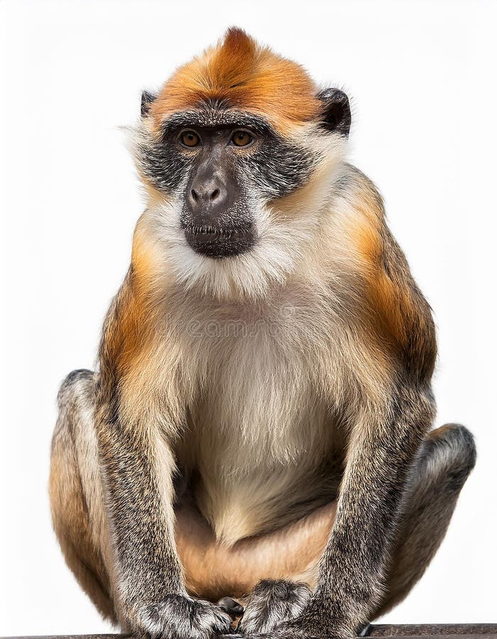 Monkey Cat Isolated on White Stock Illustration - Illustration of ...