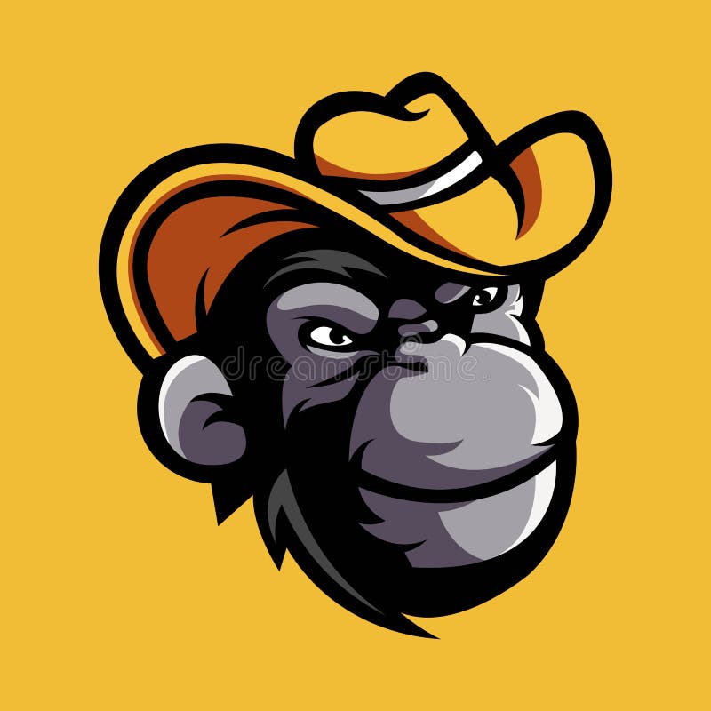 Cowboy Monkey stock vector. Illustration of cartoon, stetson - 19156659