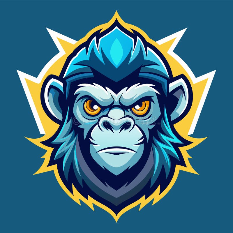 A Monkey with a Crown on Its Head, Cool Monkey Logo Design Vector ...