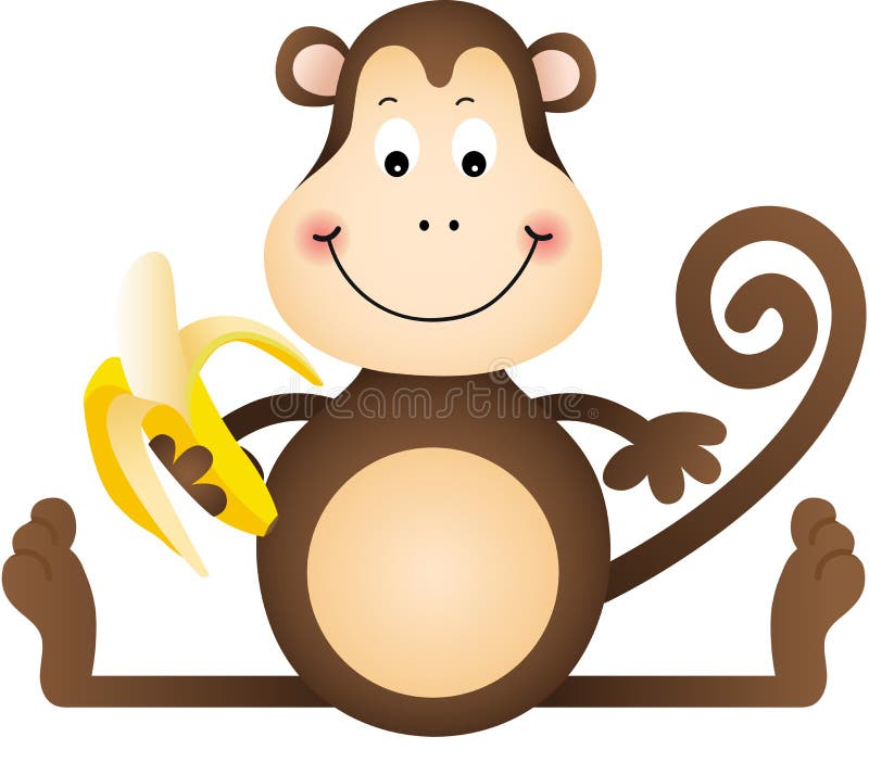 Banana Monkey Clip Art