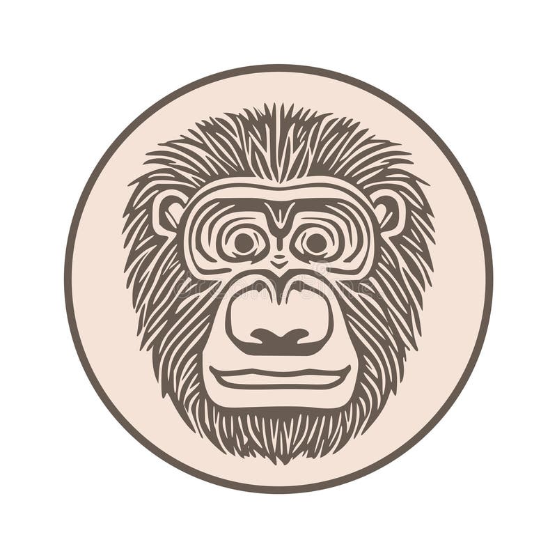 Monkey face design stock vector. Illustration of animal - 309081241