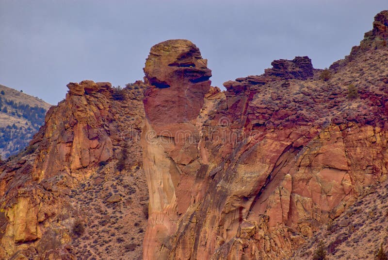 Monkey Face Rock Formation at Smith Rock State Park in Central Oregon ...