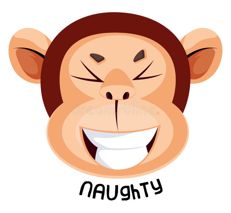 Naughty monkey stock vector. Illustration of conflict - 28201521