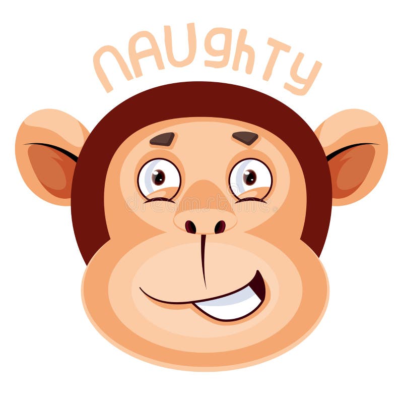 Naughty monkey stock vector. Illustration of conflict - 28201521