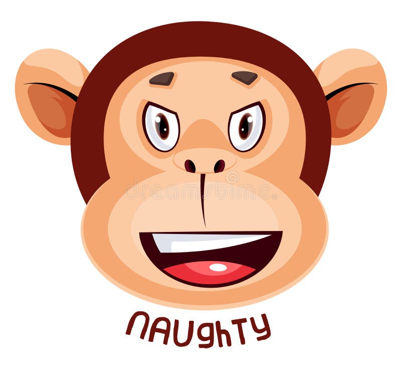 Naughty monkey stock vector. Illustration of conflict - 28201521