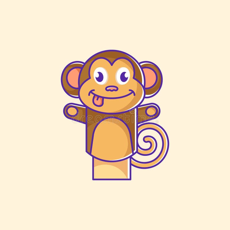 Monkey Finger Puppet Cartoon Stock Vector - Illustration of puppet ...