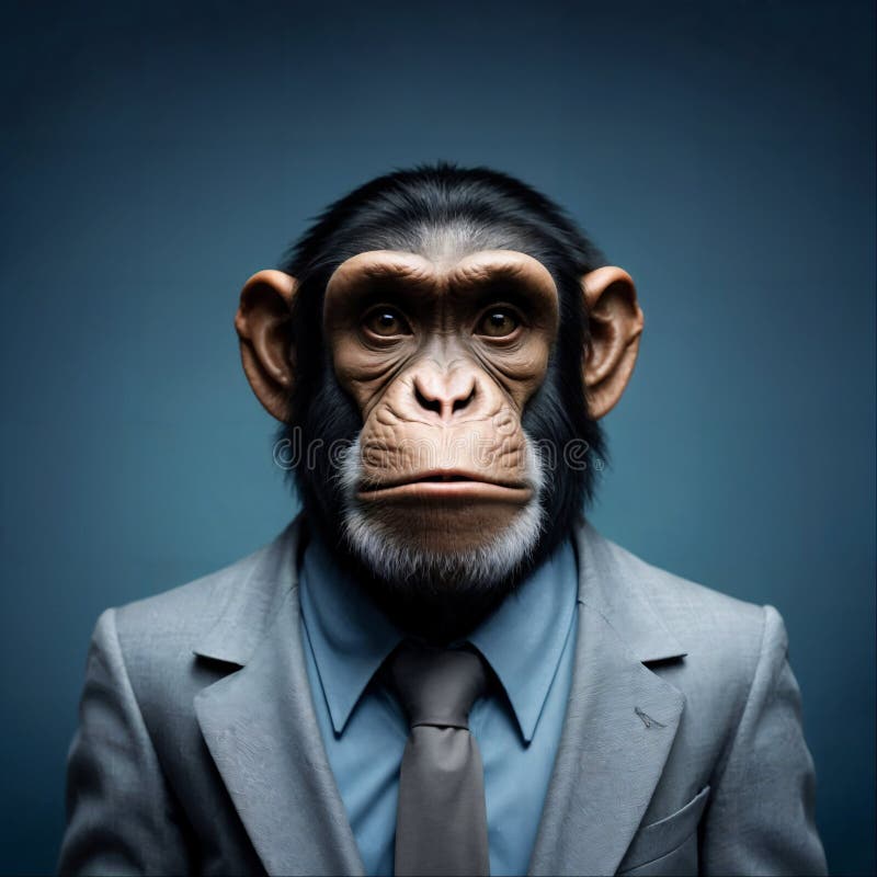 Monkey in Formal Wear stock illustration. Illustration of monkey ...