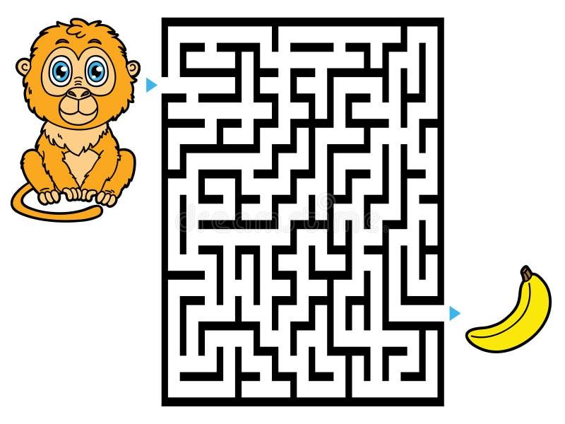 Monkey game. stock vector. Illustration of drawn, children - 52279371