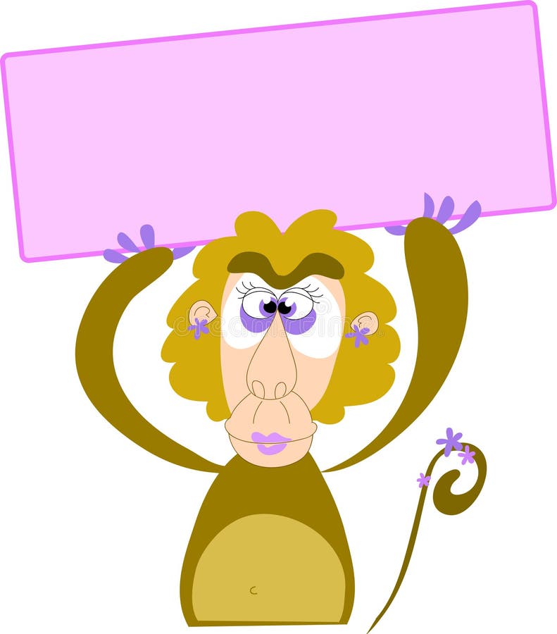 Funny Ugly Monkey Cartoon