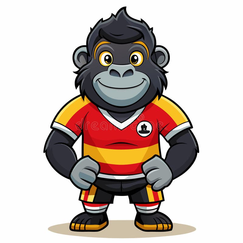 Monkey Gorilla Mascot Football Player Vector Illustration Design Stock ...