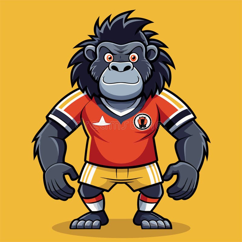 Monkey Gorilla Mascot Football Player Vector Illustration Design Stock ...