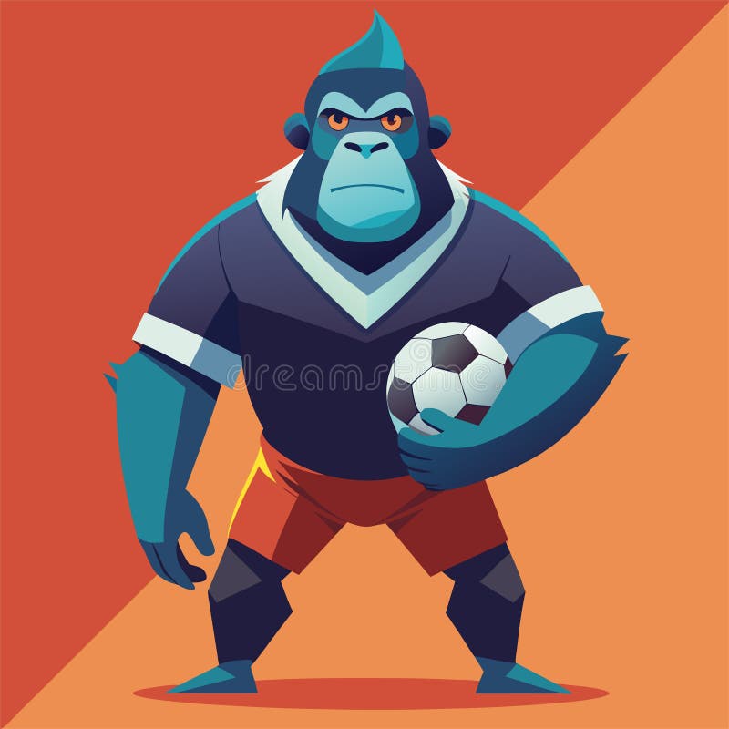 Monkey Gorilla Mascot Football Player Vector Illustration Design Stock ...