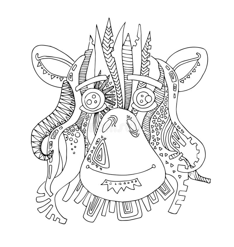 The Monkey Hand Drawing Outline Cartoon for Coloring Stock Vector ...