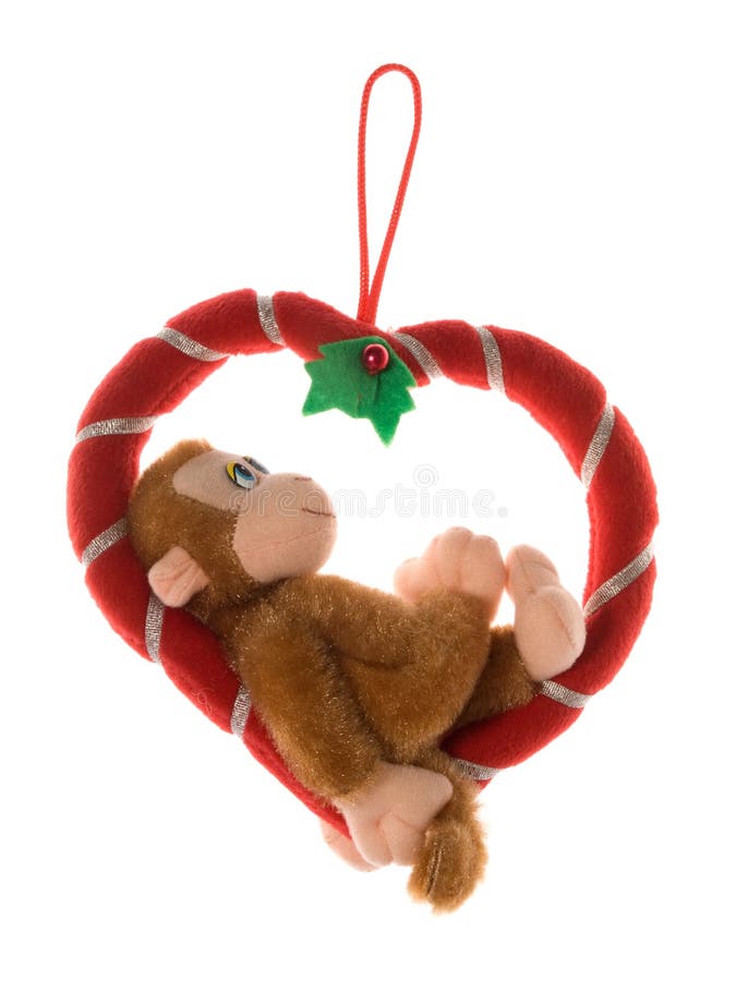 Monkey on a heart stock image. Image of heart, animal - 8380737
