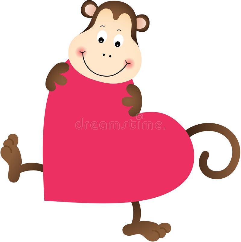 Monkey Heart stock illustration. Illustration of heart - 23244919