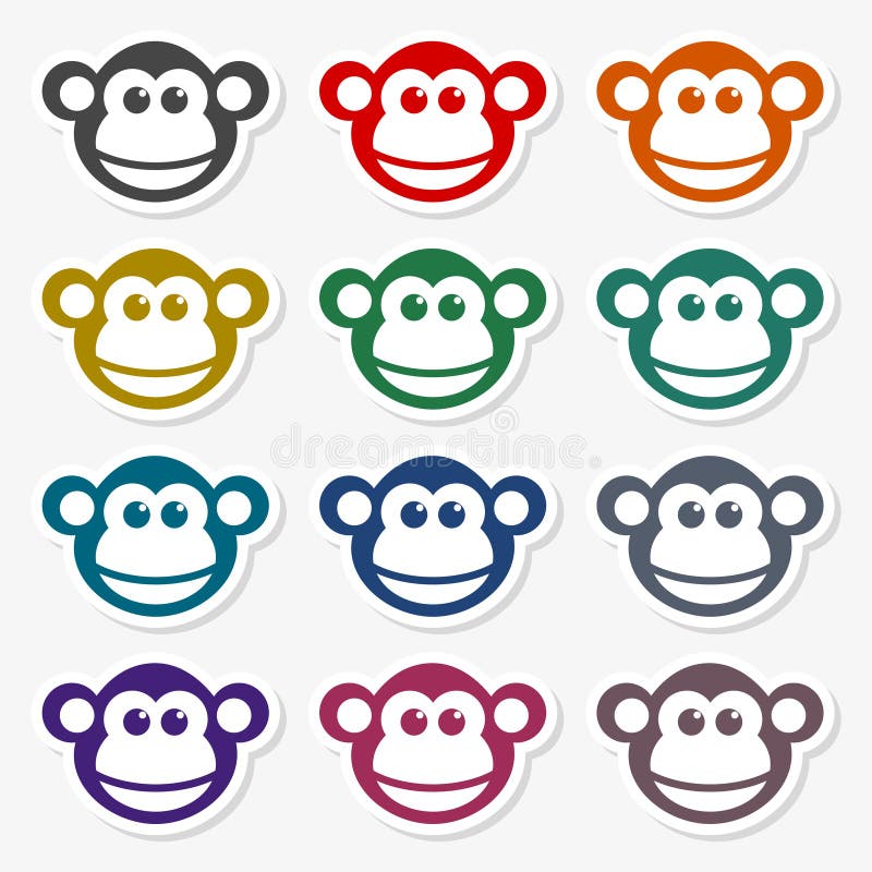 Monkey icon - Illustration stock vector. Illustration of expertise ...