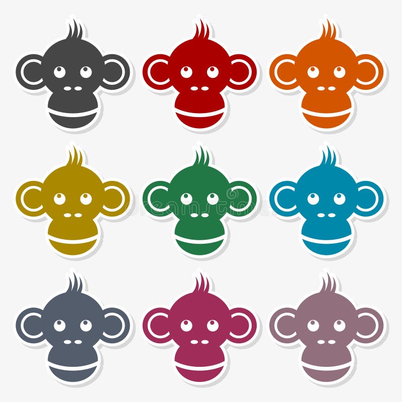 Monkey icon - Illustration stock vector. Illustration of bizarre ...