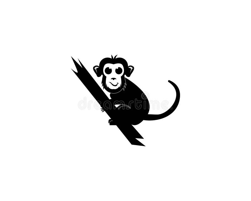 Monkey Icon Logo Design Vector Illustration Stock Vector - Illustration ...