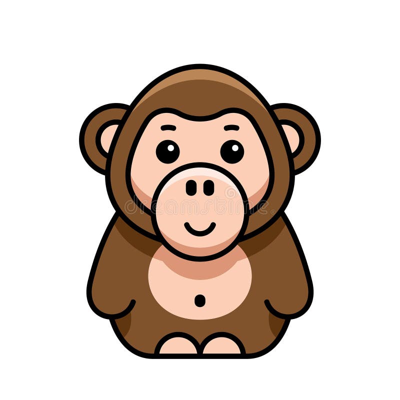 Monkey icon stock vector. Illustration of simple, sign - 222982098