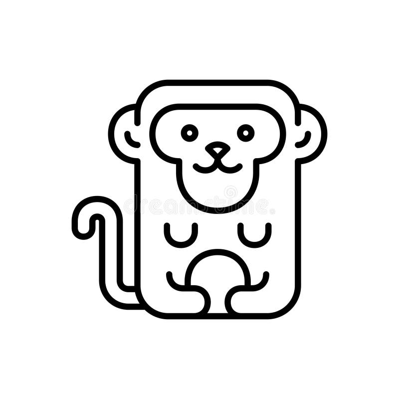 Monkey icon stock vector. Illustration of identity, animal - 236664631