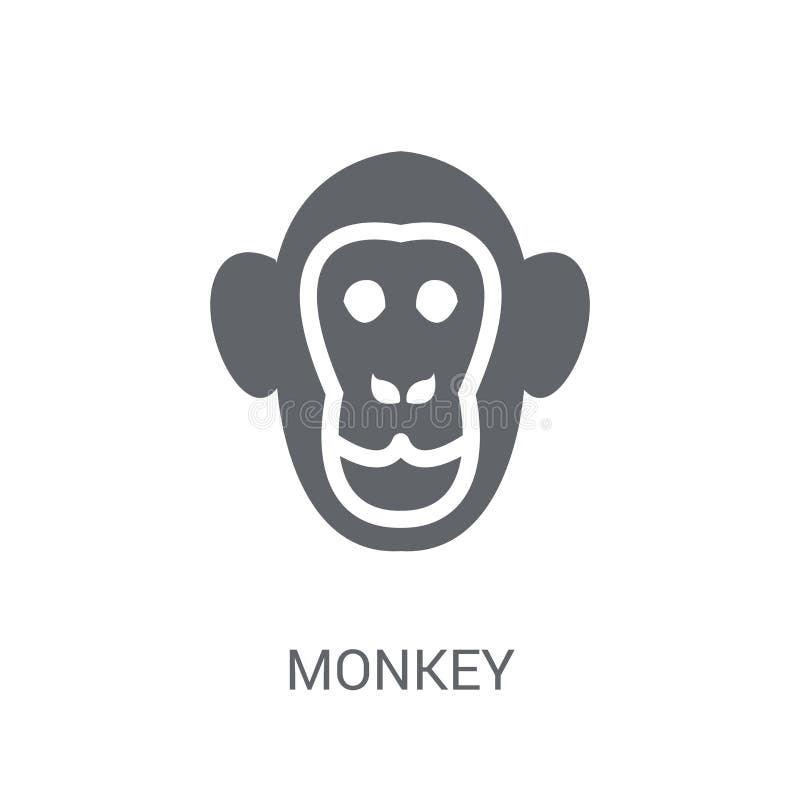 Monkey Icon. Trendy Monkey Logo Concept on White Background from Stock ...