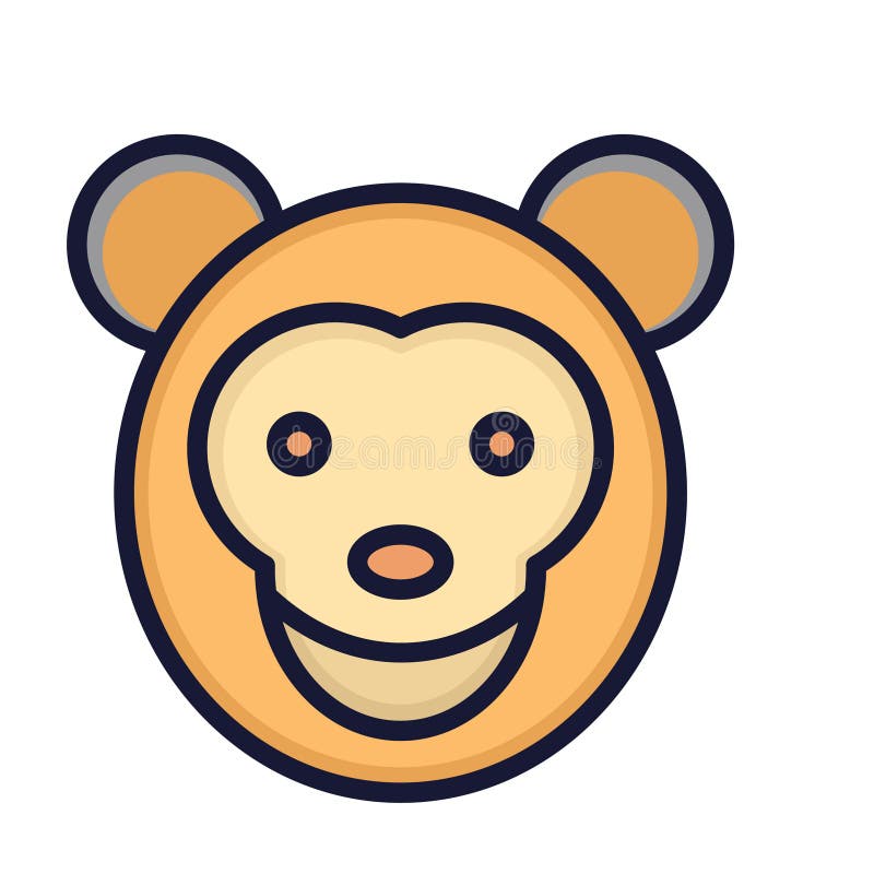 Monkey Isolated Vector Icon that Can Be Easily Modified or Edited Stock ...