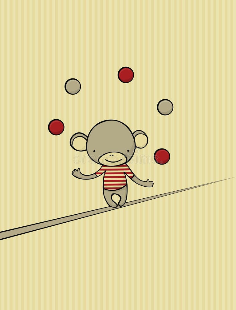 Juggling Monkey Stock Illustrations – 572 Juggling Monkey Stock ...