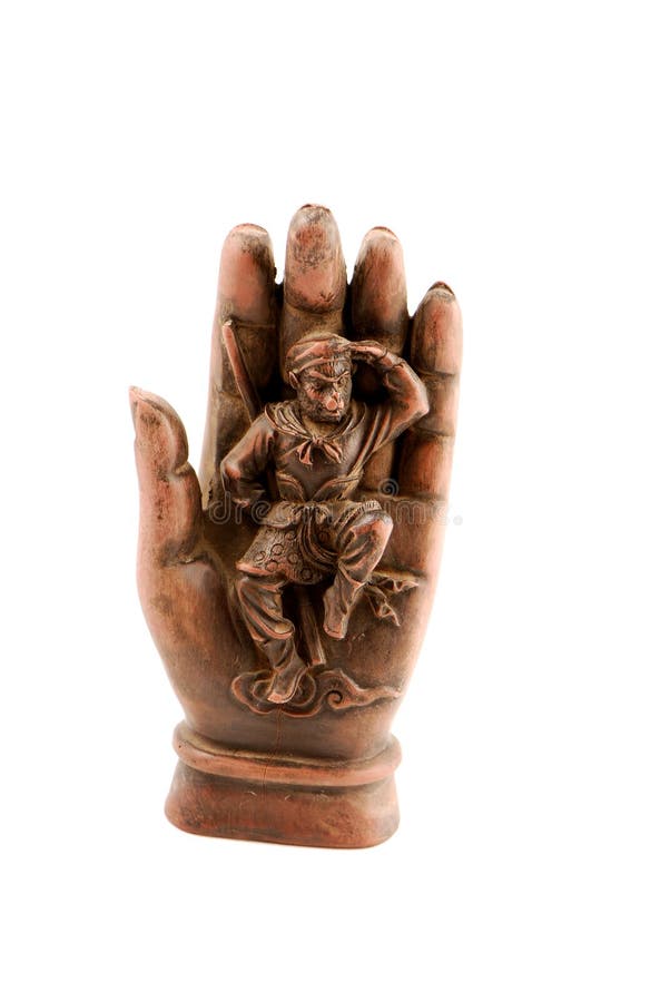 Monkey King in Buddha S Magic Hand Stock Image - Image of culture ...