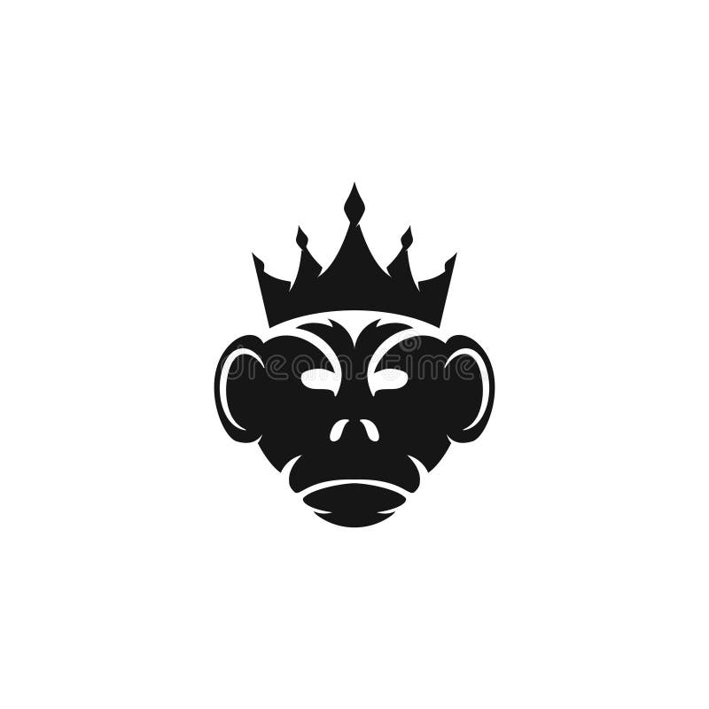 Monkey King Logo Vector Icon Illustration Design, Crowned Monkey Logo ...
