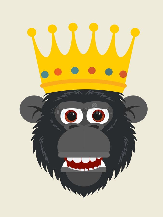 Monkey king stock vector. Illustration of fluffy, decorative - 89169502