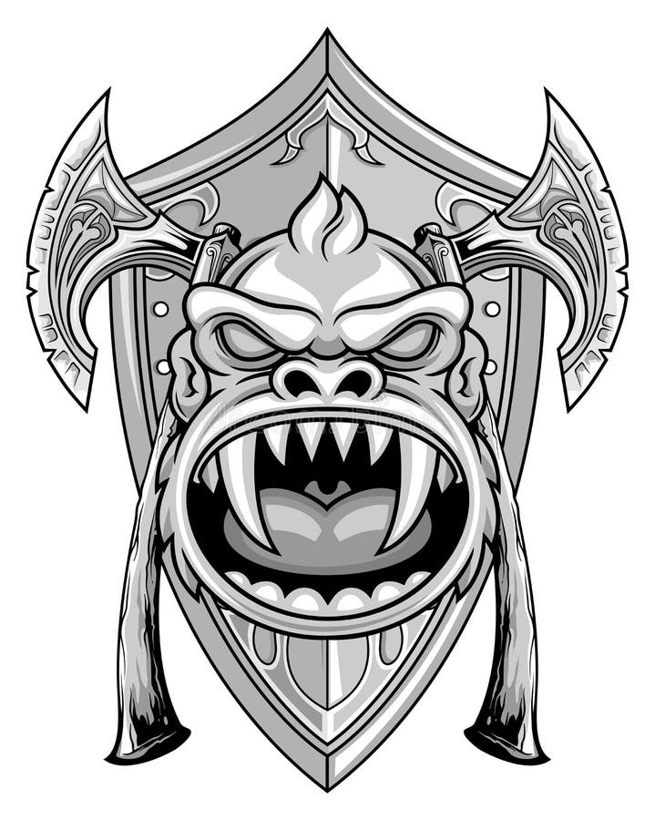 Monkey knight stock vector. Illustration of army, beast - 39723573