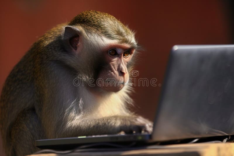 Monkey Laptop Stock Illustrations – 230 Monkey Laptop Stock ...
