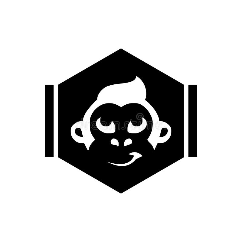 Monkey Logo Design Inspiration Stock Vector - Illustration of cute ...