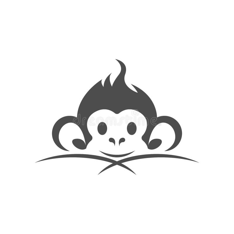 Monkey Logo Icon Illustration Vector Flat Design Stock Vector ...